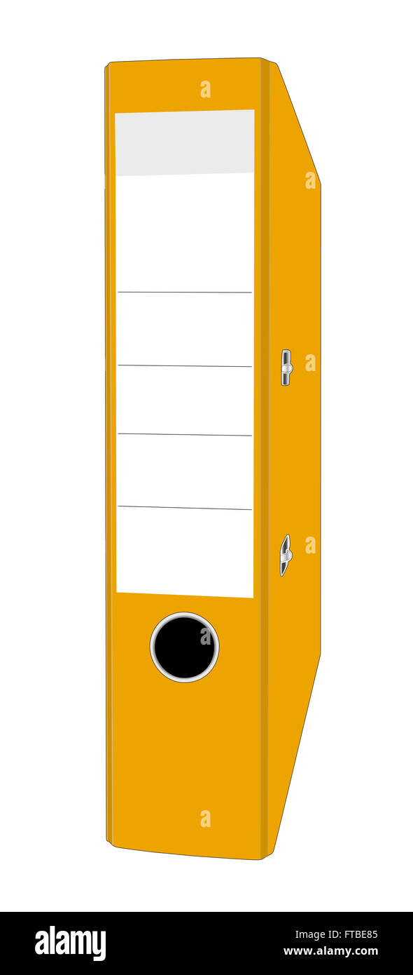 Yellow file folder isolated on white background Stock Photo - Alamy