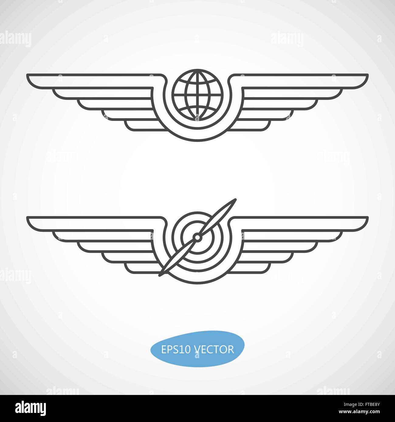 Aviation emblems, badges and logo patches Stock Vector Image & Art - Alamy