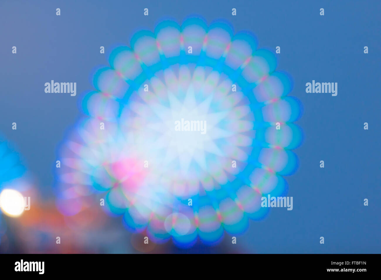 Light out off focus and multi color in movement to circle Stock Photo ...