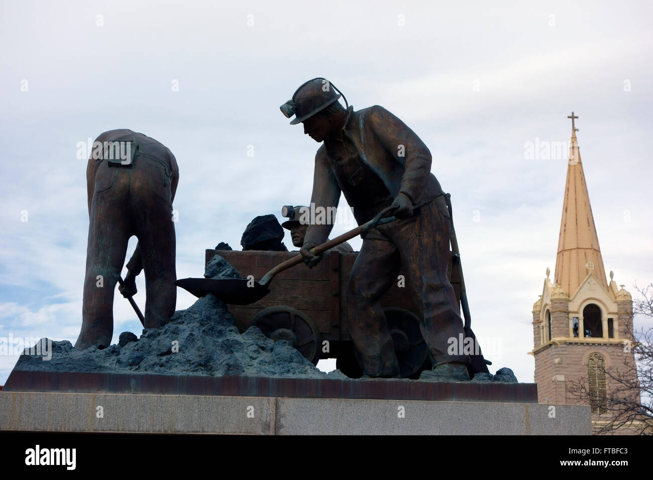 Monument to coal miners in the coal-mining town of Trinidad, Colorado ...