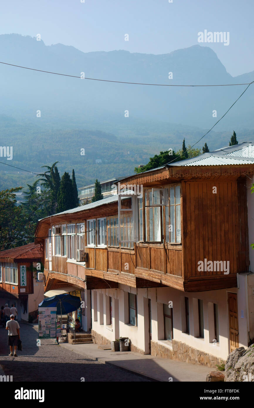 Gurzuf or Hurzuf, resort town in Crimea peninsula, Ukraine / Russia ...
