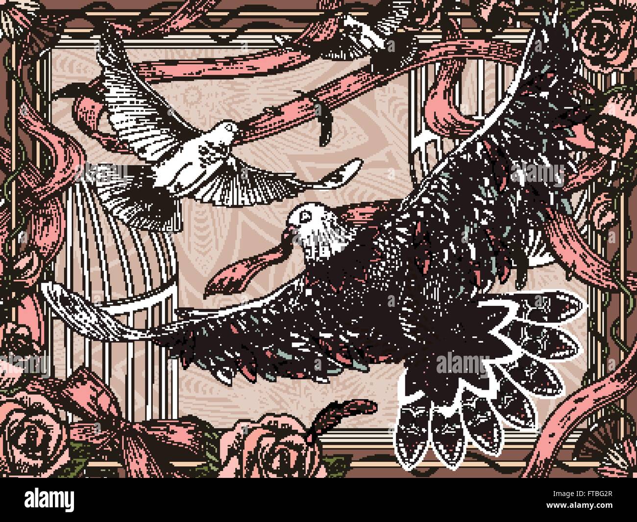 Roses coloring book Stock Vector Images - Alamy