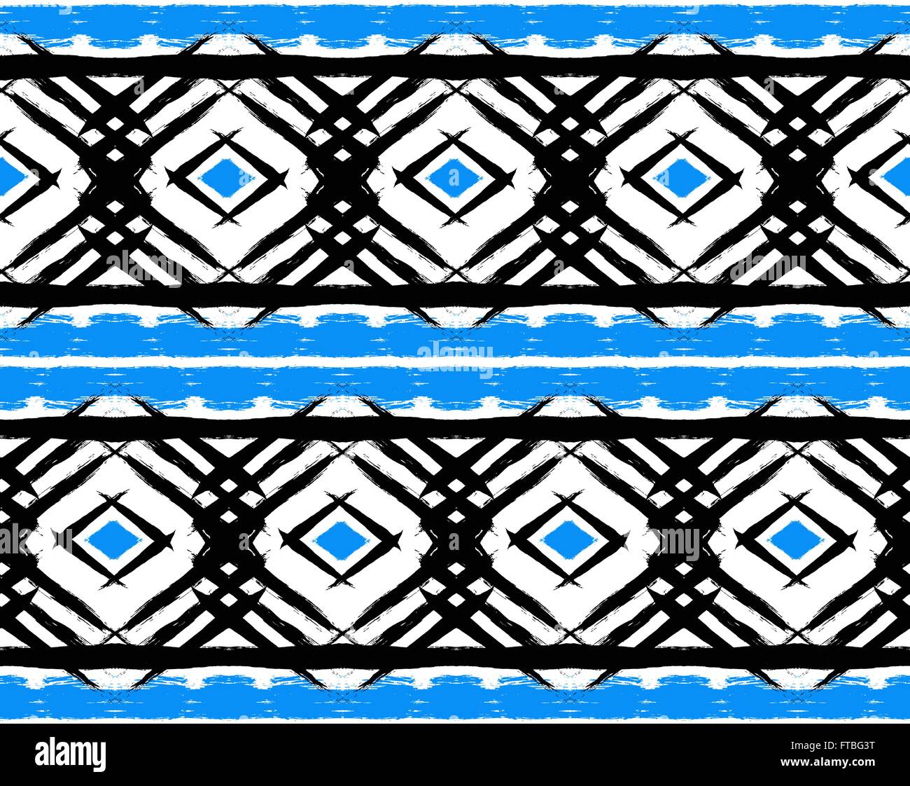 Unusual Painted Black Blue Ethnic Pattern Stock Vector Image & Art - Alamy