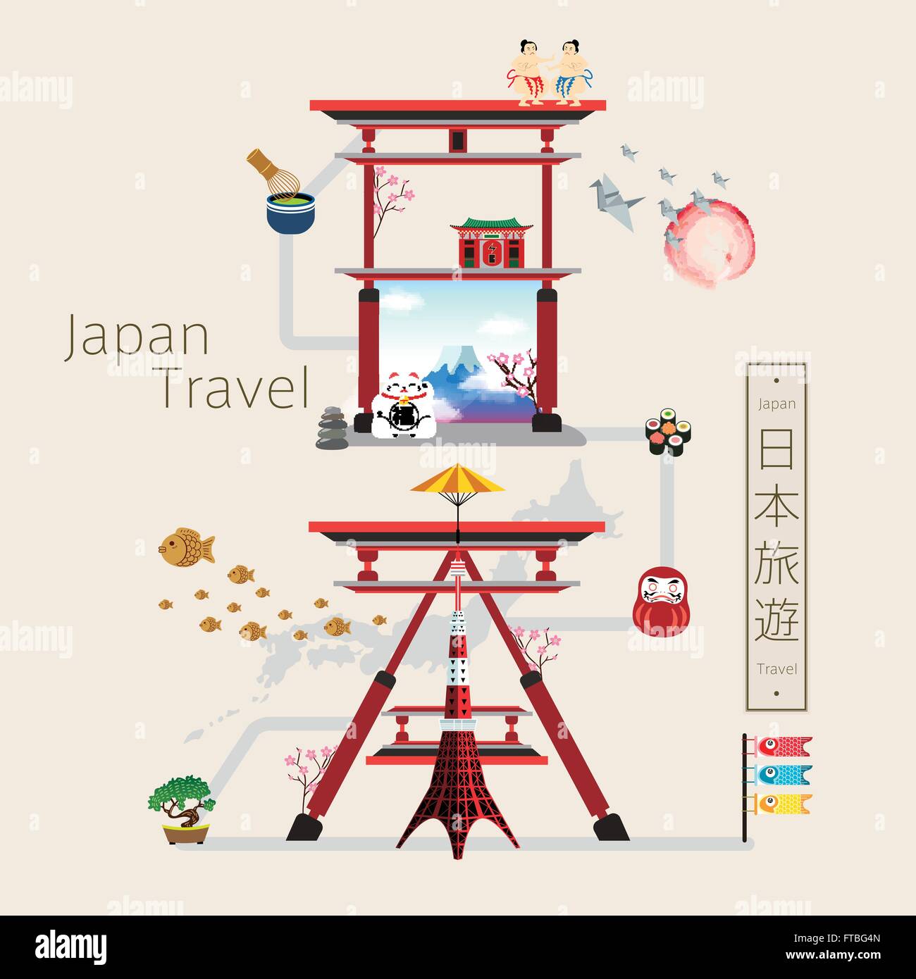 Torii vector vectors hi-res stock photography and images - Alamy