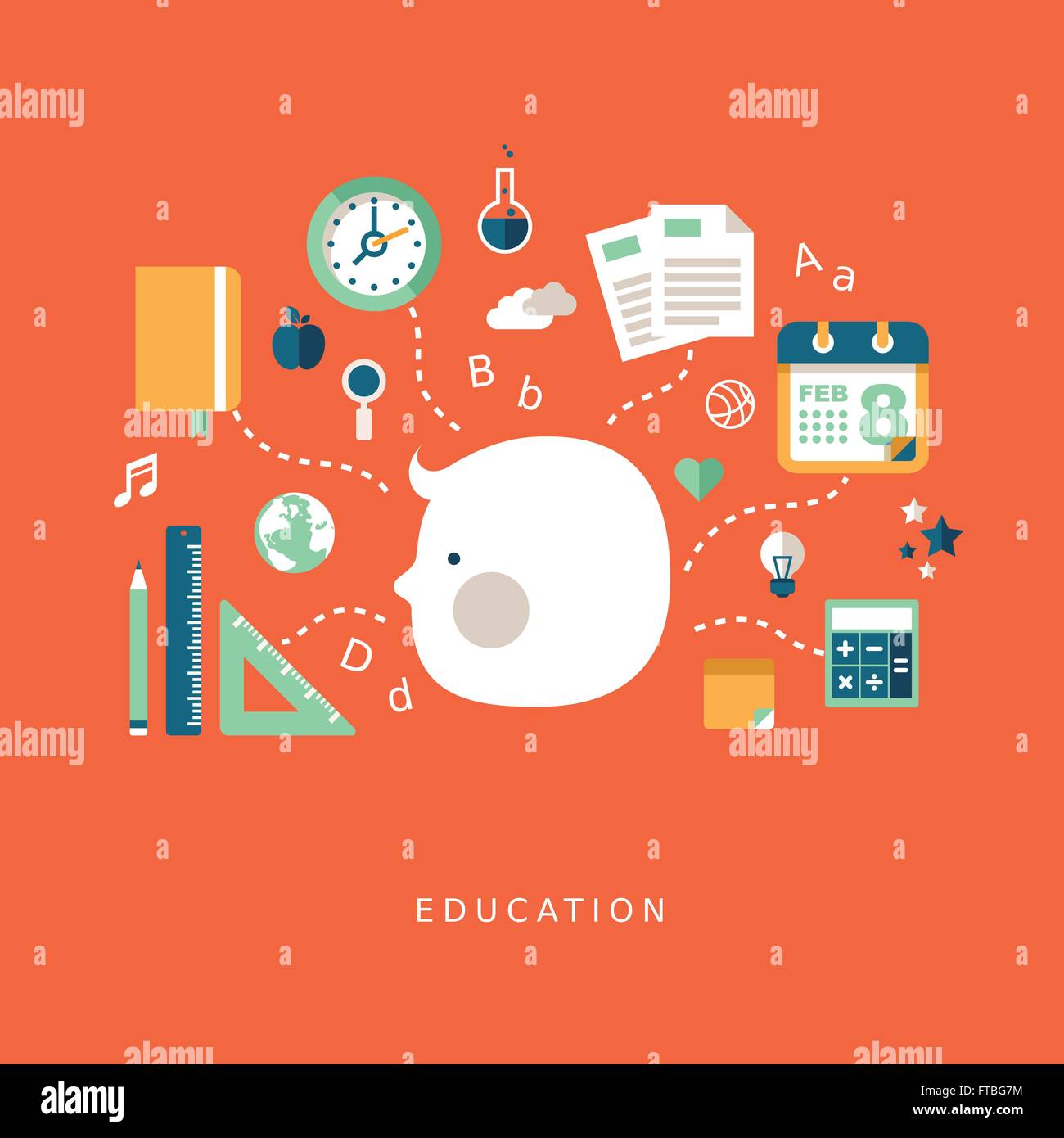 modern flat design style concept of education Stock Vector Image & Art ...