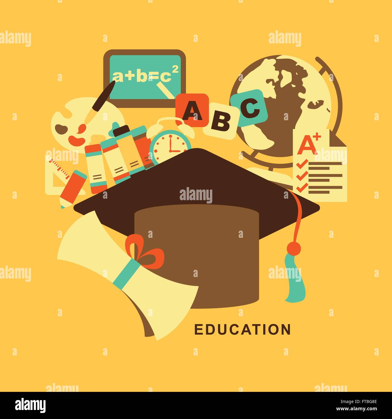 modern flat design style concept of education Stock Vector Image & Art ...
