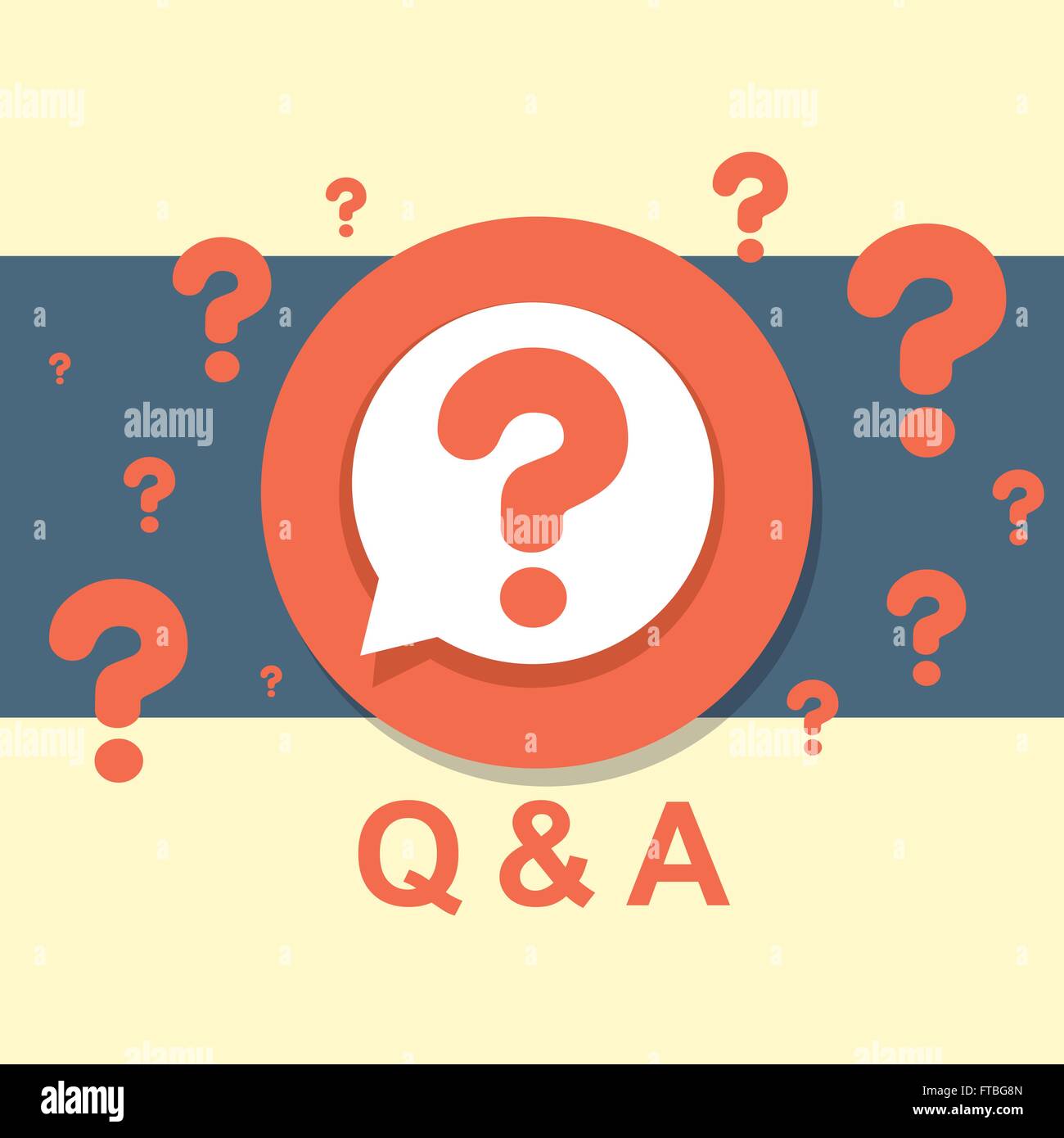 flat design concept of Q&A question and answer Stock Vector Image & Art ...