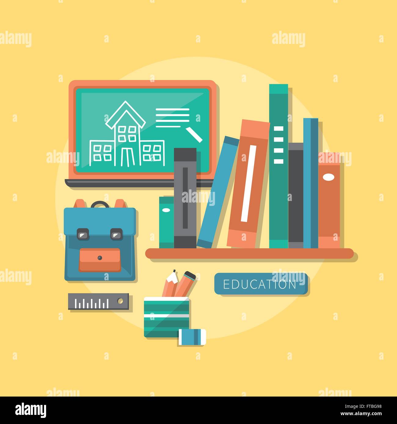 modern flat design style concept of education Stock Vector Image & Art ...