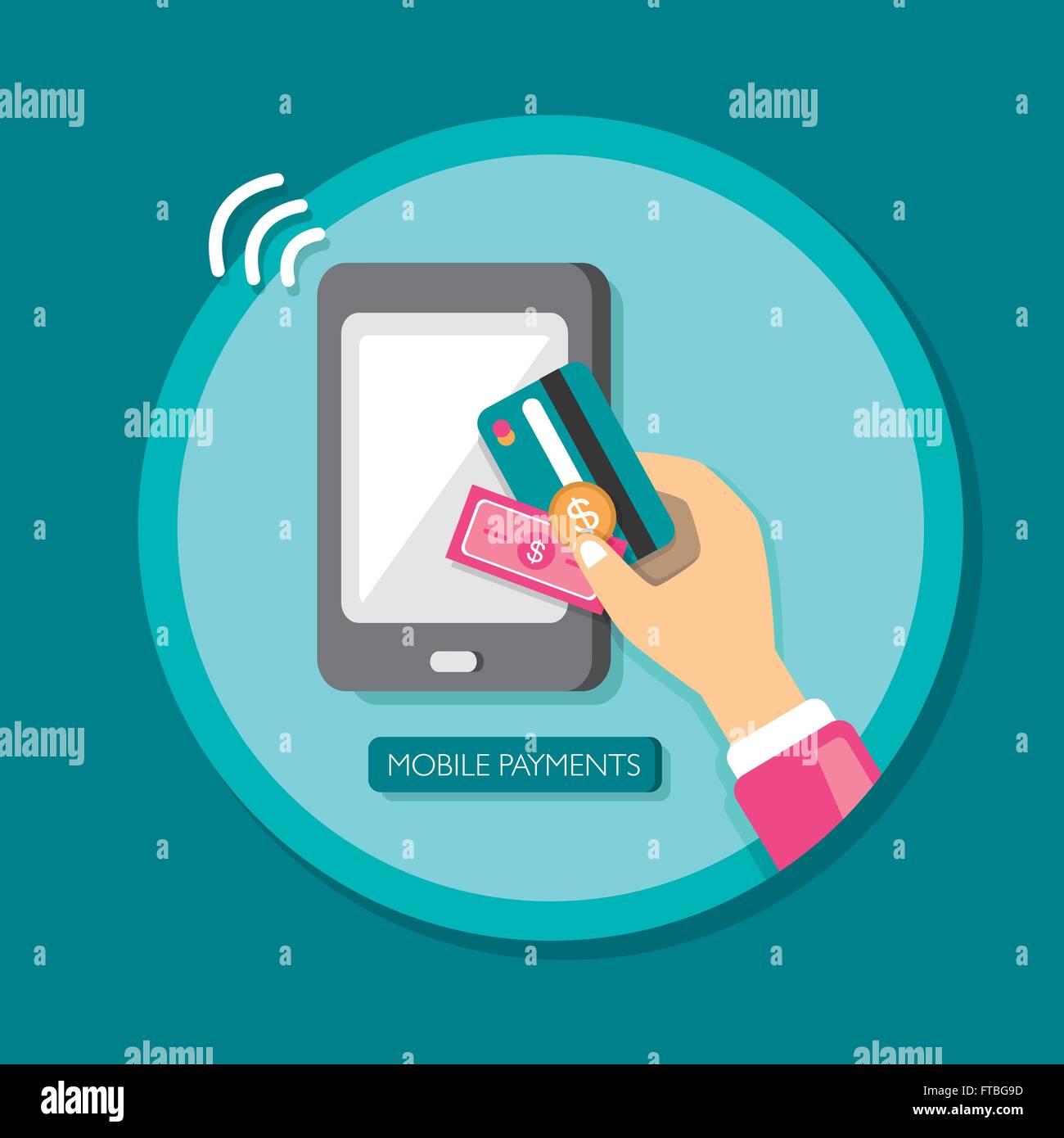 Smart payments Stock Vector Images - Alamy