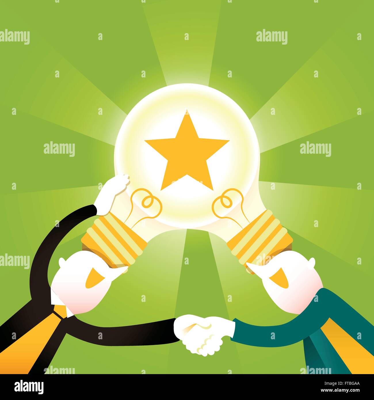 flat design vector illustration concept of creative collaboration Stock ...