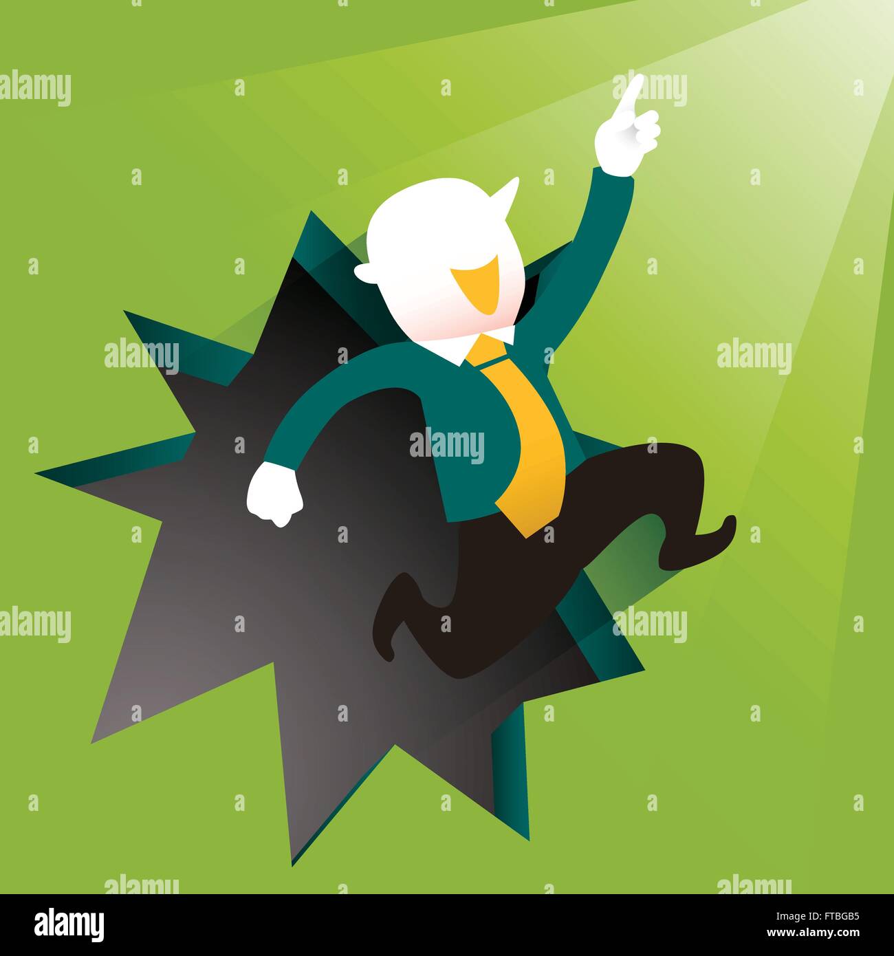 flat design vector illustration concept of breakthrough Stock Vector ...