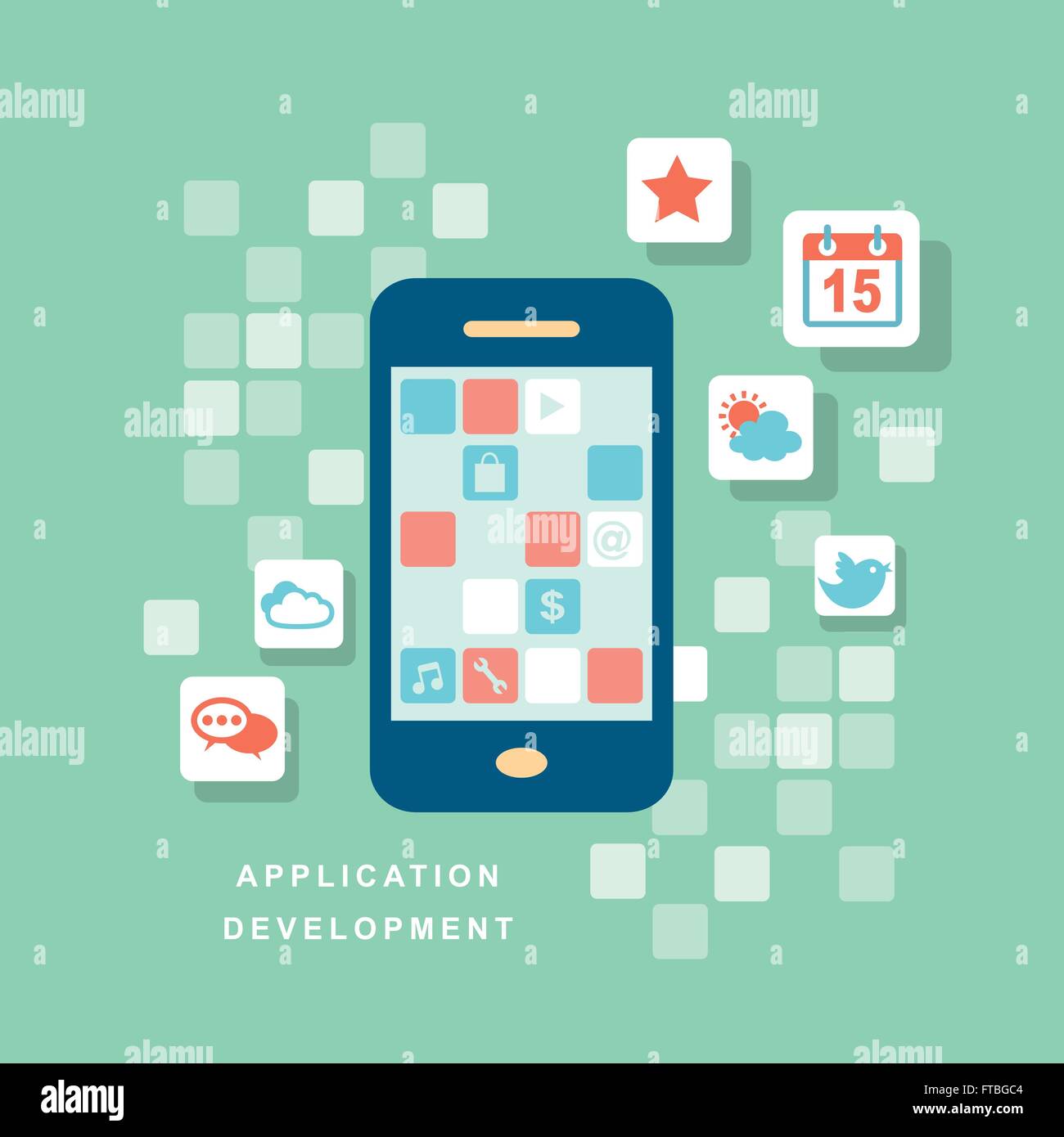 Concept mobile app development infographics Stock Vector Images - Alamy