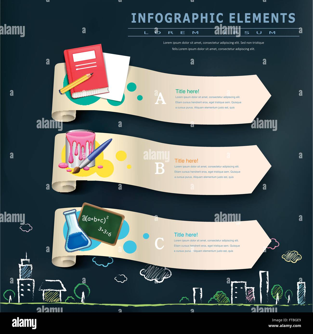 Letters infographic education Stock Vector Images - Alamy