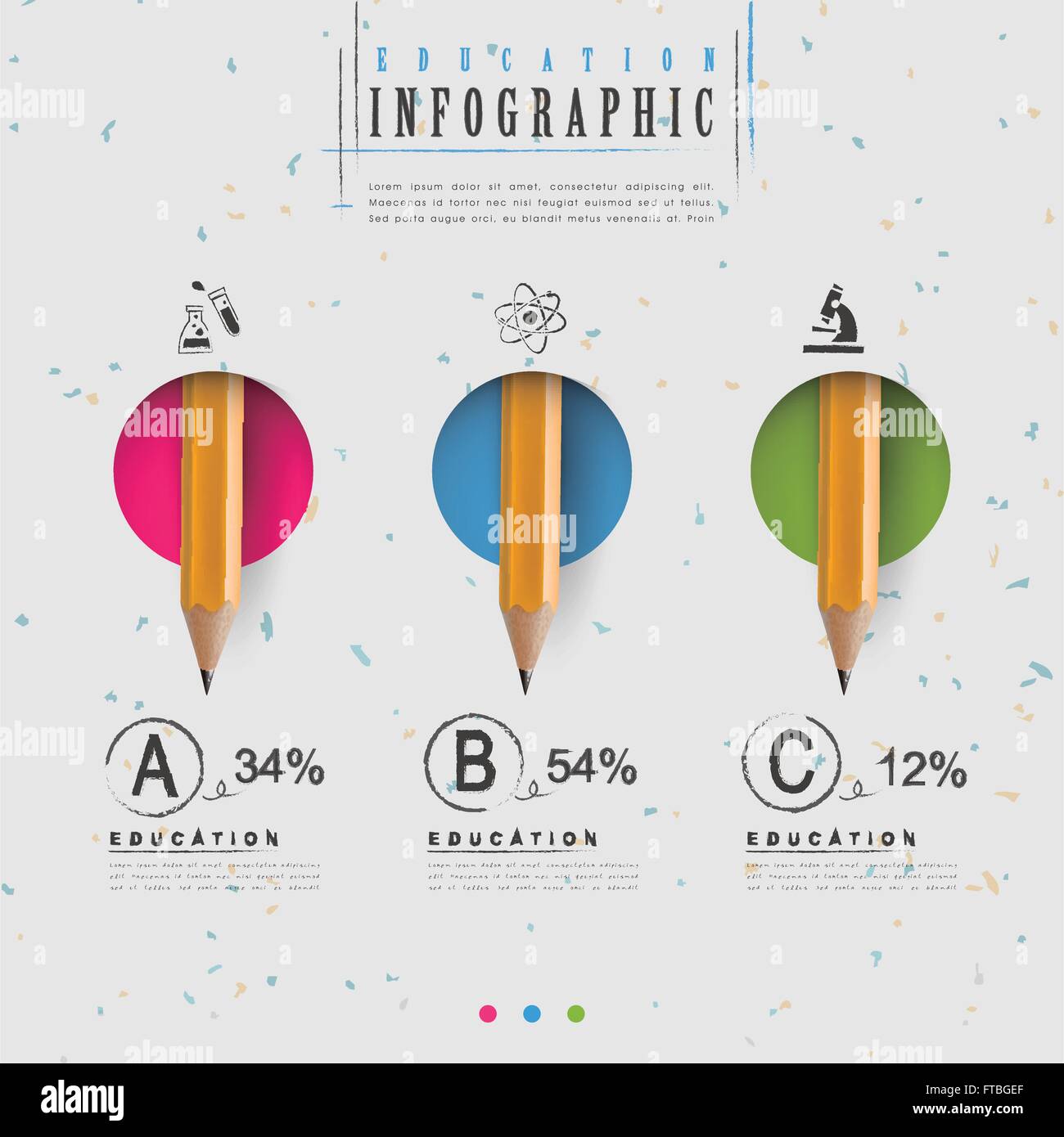 modern design infographic with pencils elements over elegant background ...