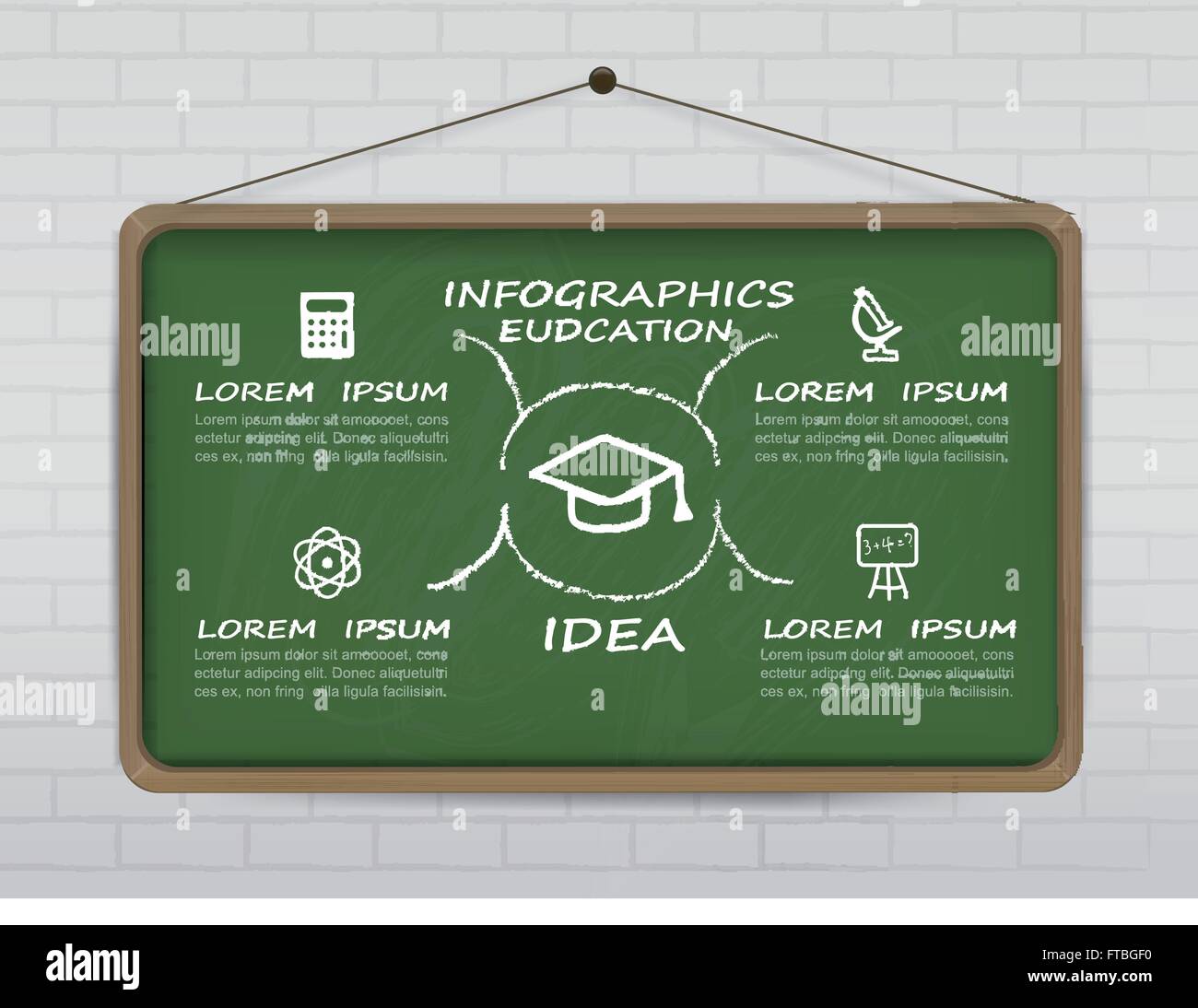education infographic design with graduation cap element drawn on ...