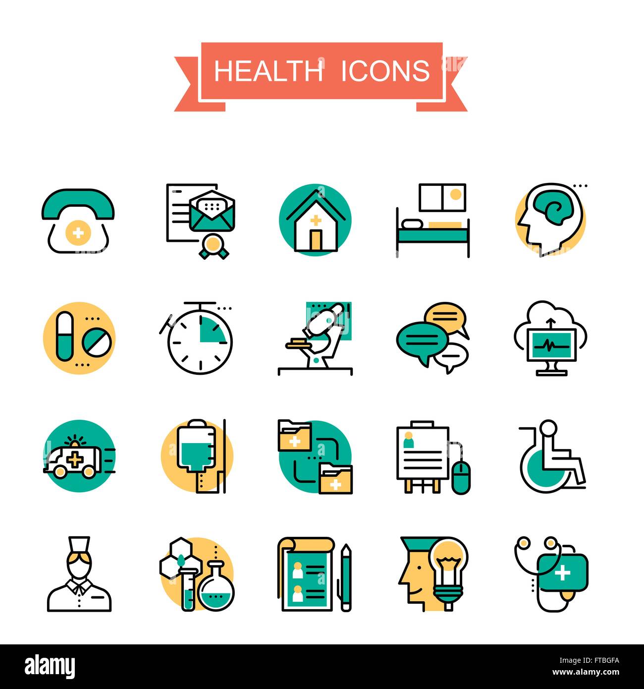 Wheelchair icon line style Stock Vector Images - Alamy