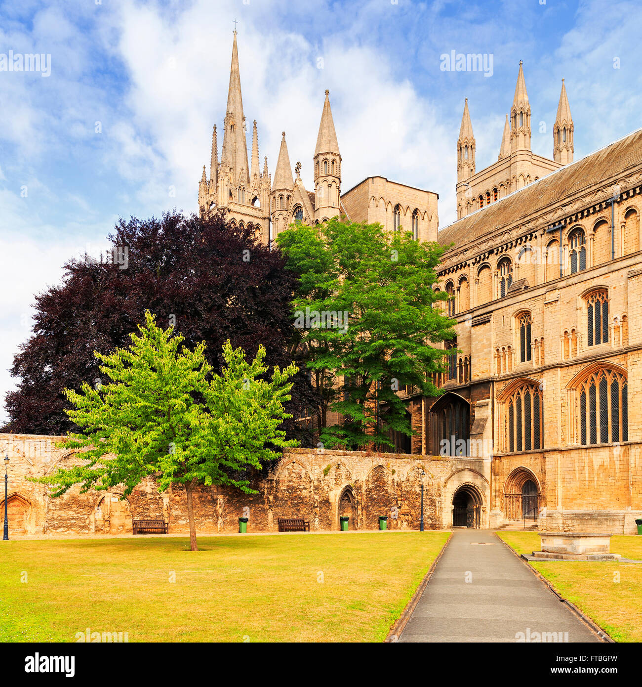 Peterborough Cathedral, Cambridgeshire, England, United Kingdom Stock ...