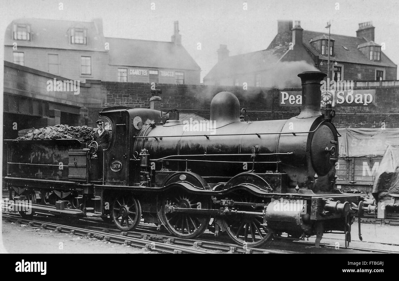 Caledonian Railway 670 Class 0-4-2 steam locomotive1879 Stock Photo - Alamy