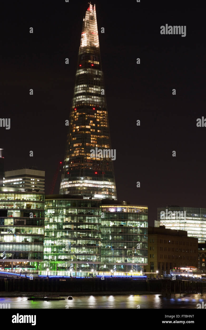 The Shard at night as seen from the Tower of London Stock Photo - Alamy