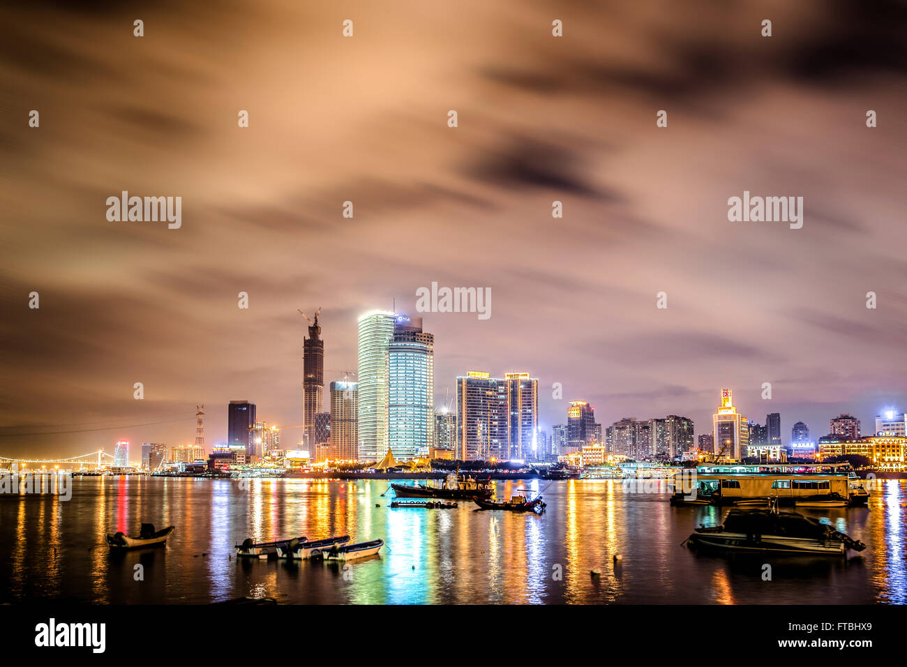 Xiamen city night scene, very charming Stock Photo - Alamy