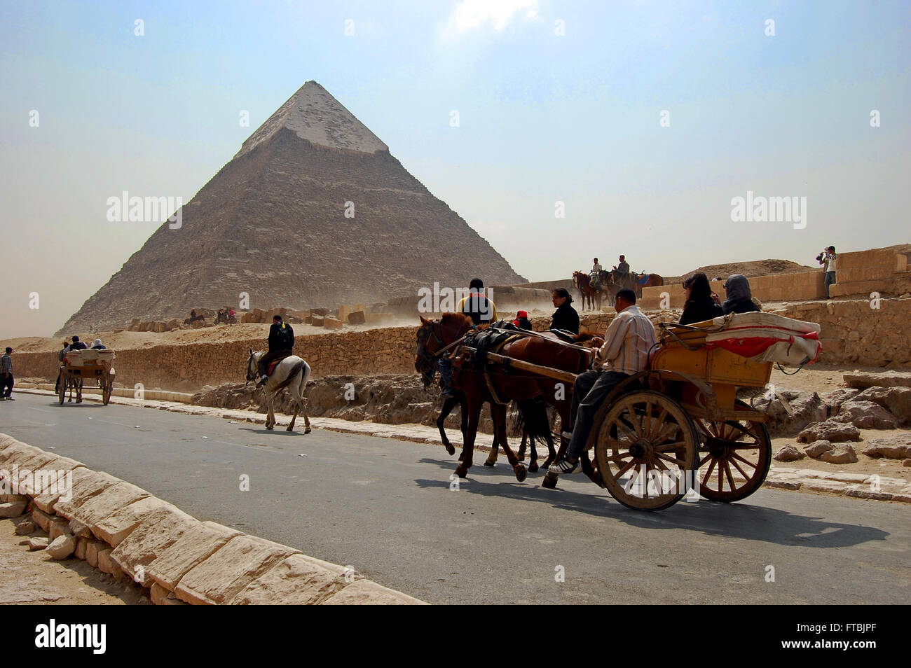 3 pyramids at Giza, Cairo, Egypt Stock Photo - Alamy