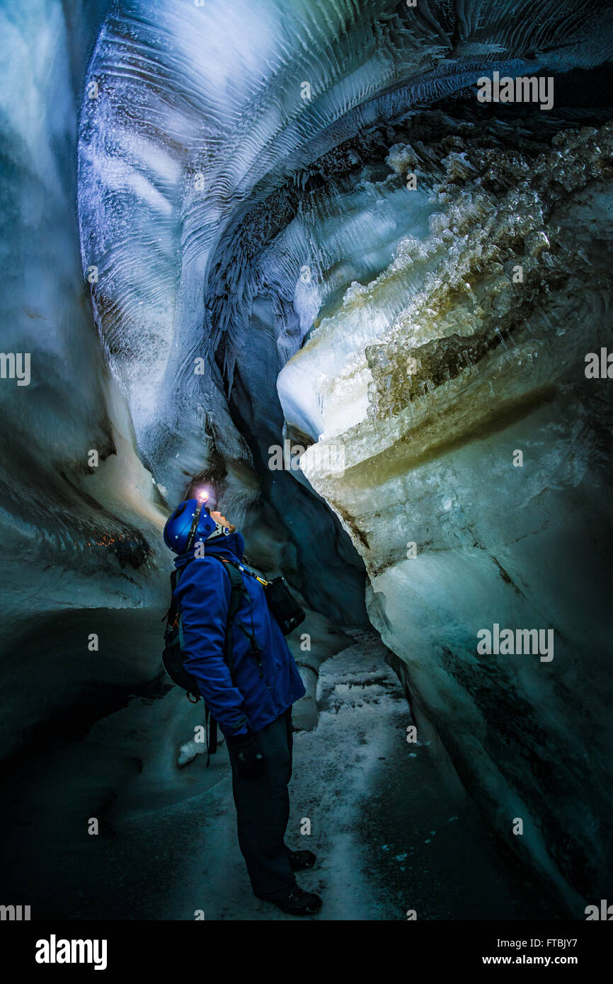 Longyearbreen ice cave, Spitsbergen, Svalbard Stock Photo - Alamy