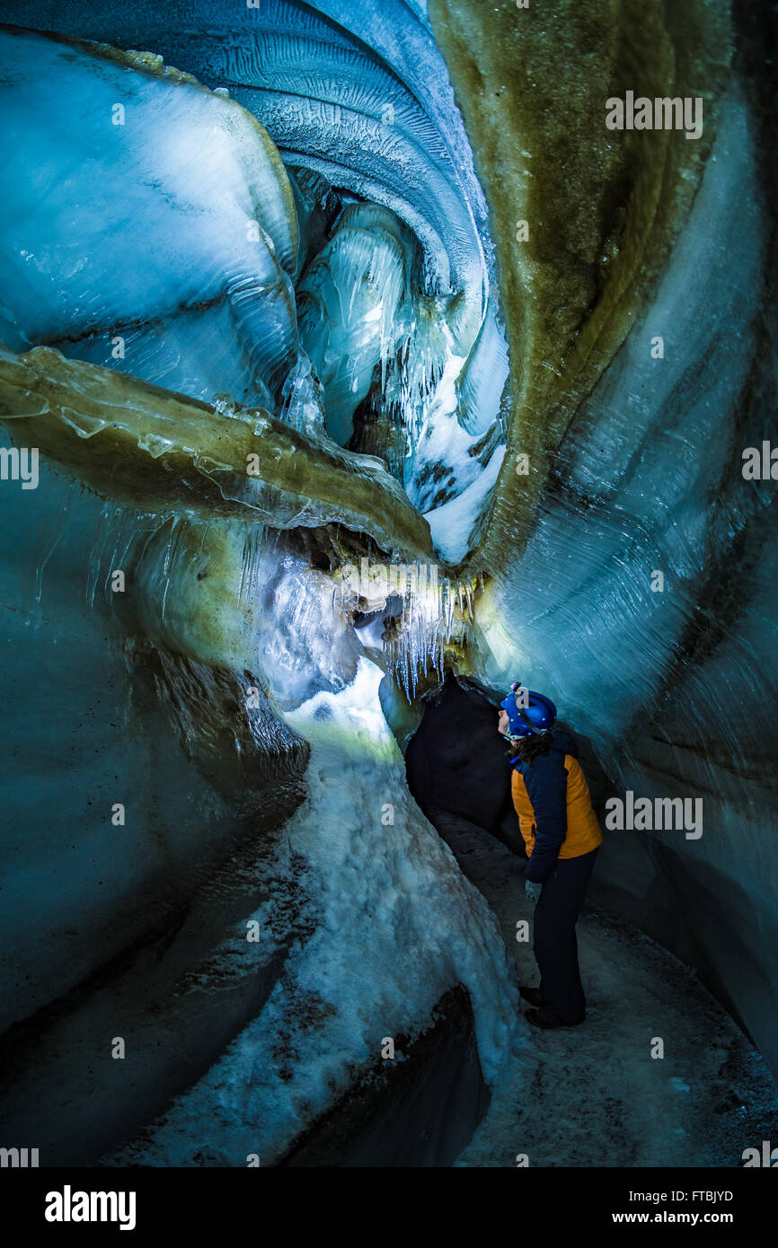 Longyearbreen ice cave, Spitsbergen, Svalbard Stock Photo - Alamy