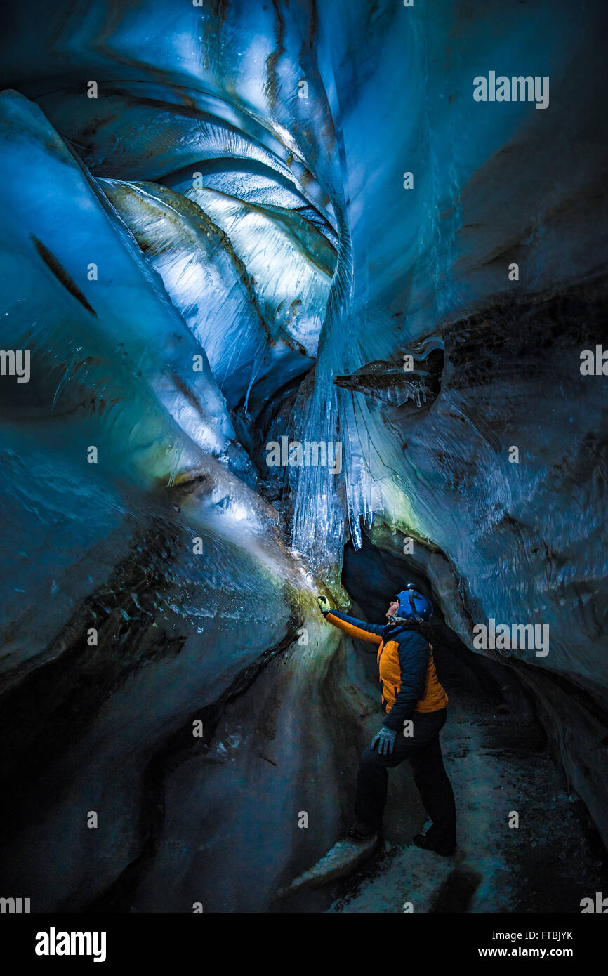 Longyearbreen ice cave, Spitsbergen, Svalbard Stock Photo - Alamy
