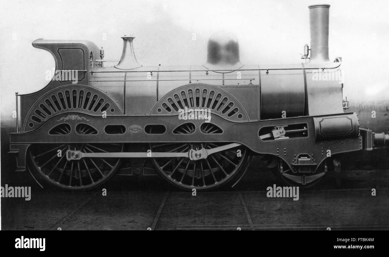 Caledonian Railway 2-4-0 steam locomotive No.468 of the 98 Class ...