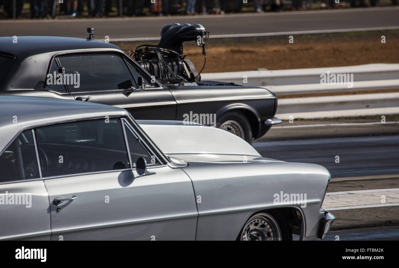 Action at the drag strip in Redding, California Stock Photo - Alamy
