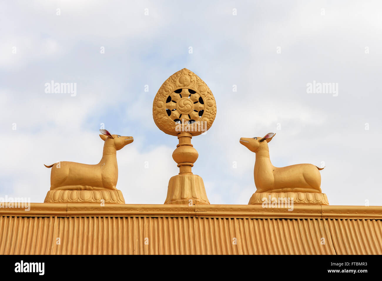 Symbols of Buddha at india Stock Photo - Alamy