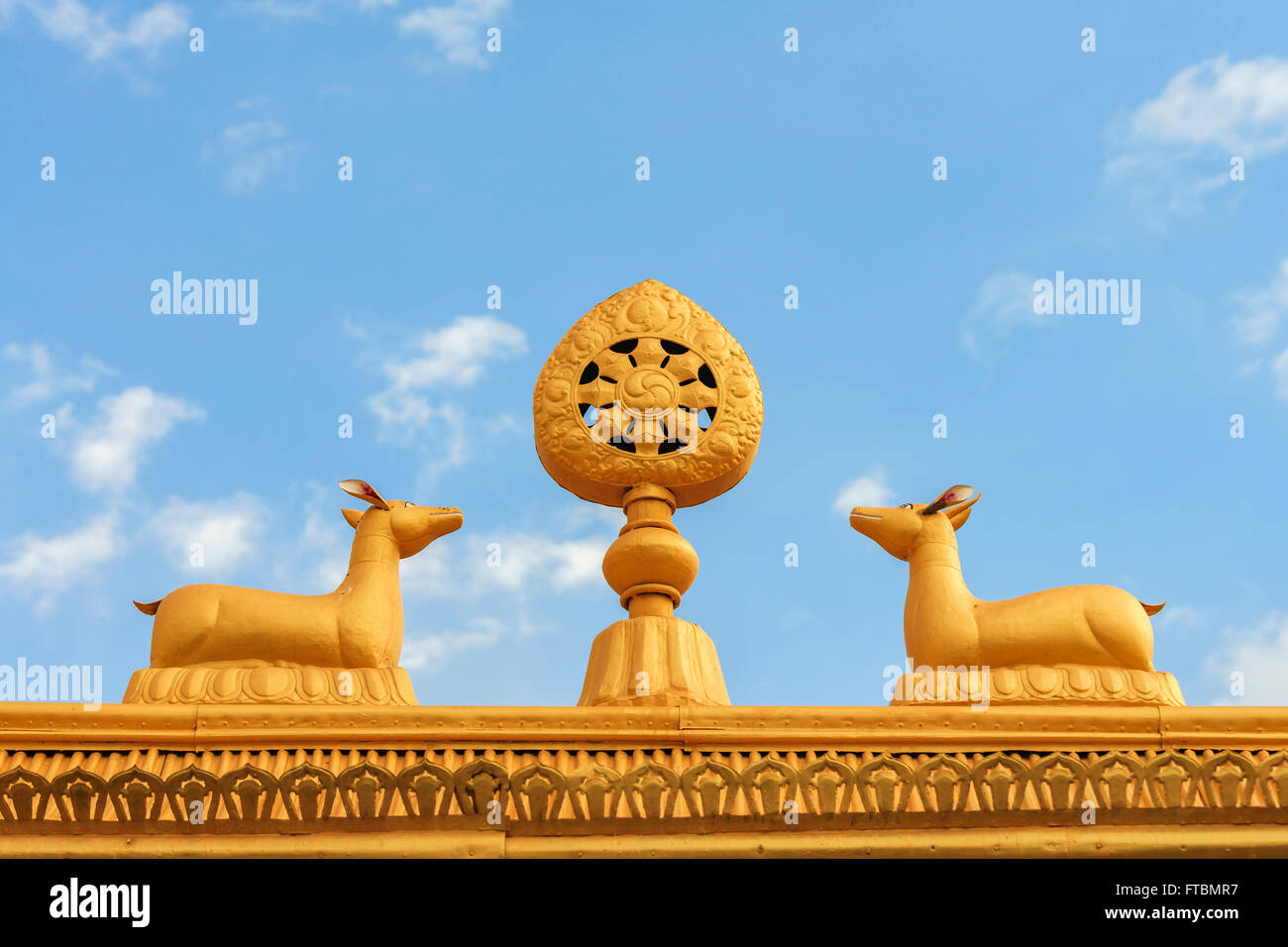 Symbols of Buddha at india Stock Photo - Alamy