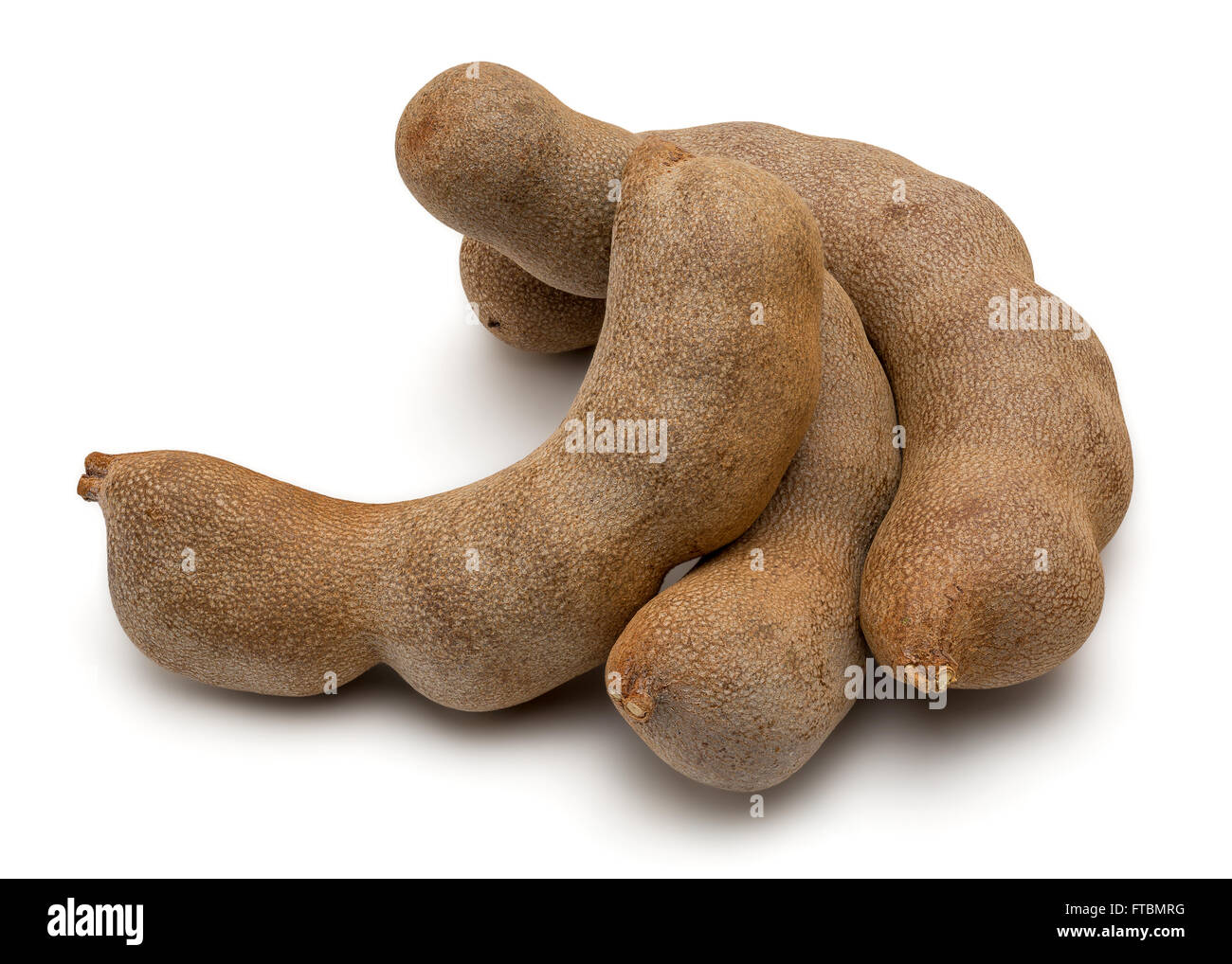 Dried Tamarind Fruit Isolated on White Background in Full Depth of ...