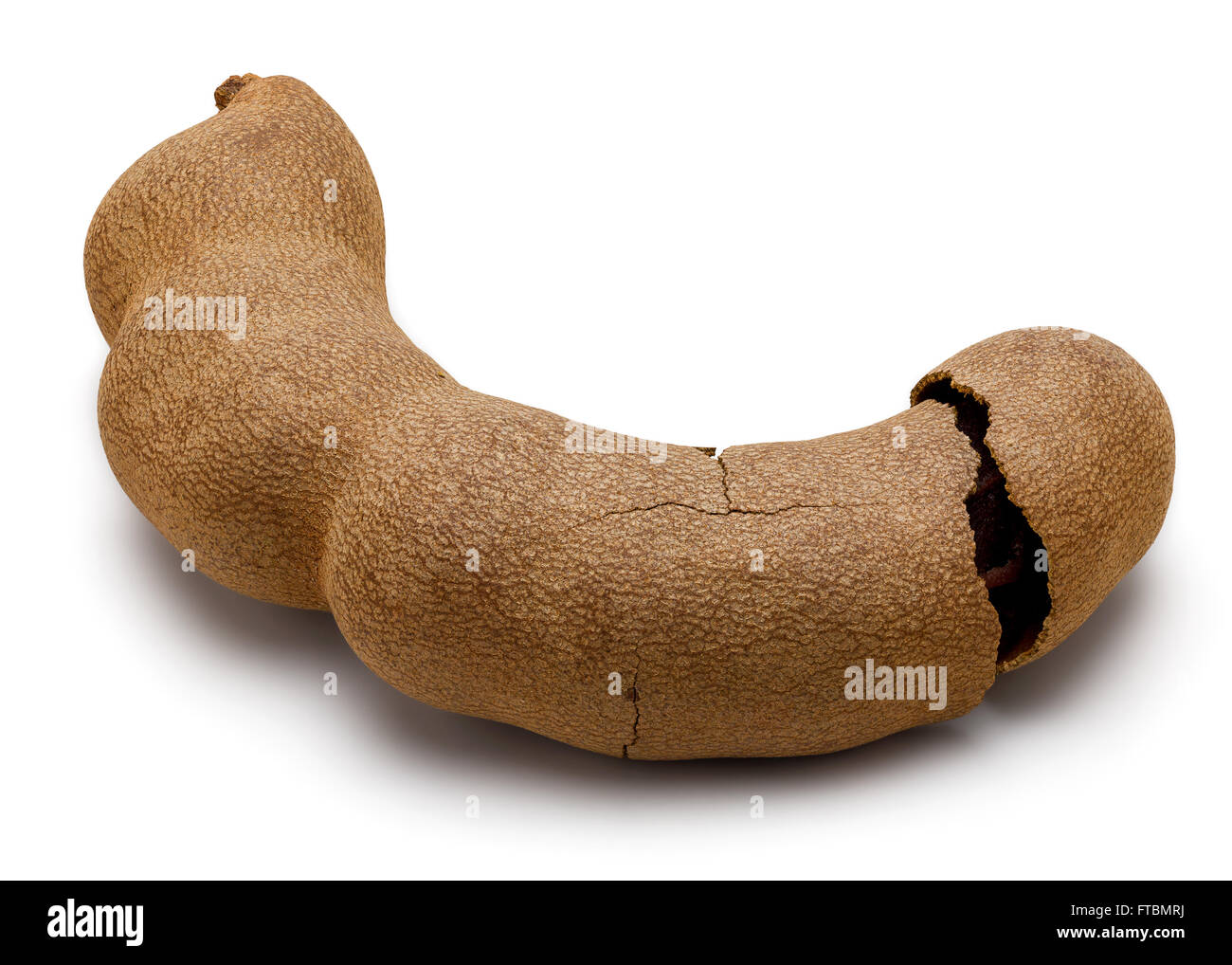 Dried Tamarind Fruit Isolated on White Background in Full Depth of ...
