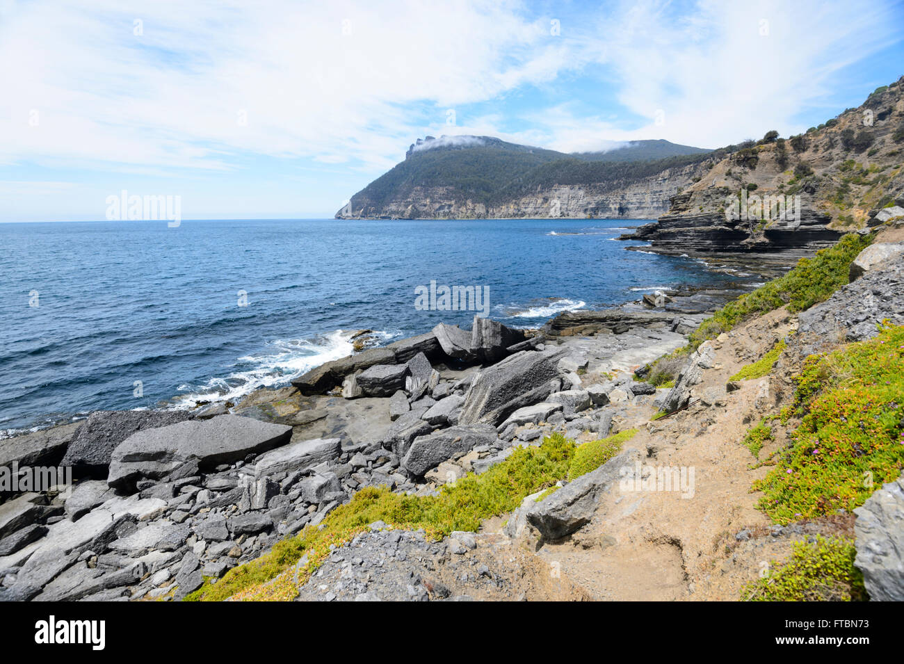 Fossil Cliffs, Maria Island National Park, Tasmania, Australia Stock ...