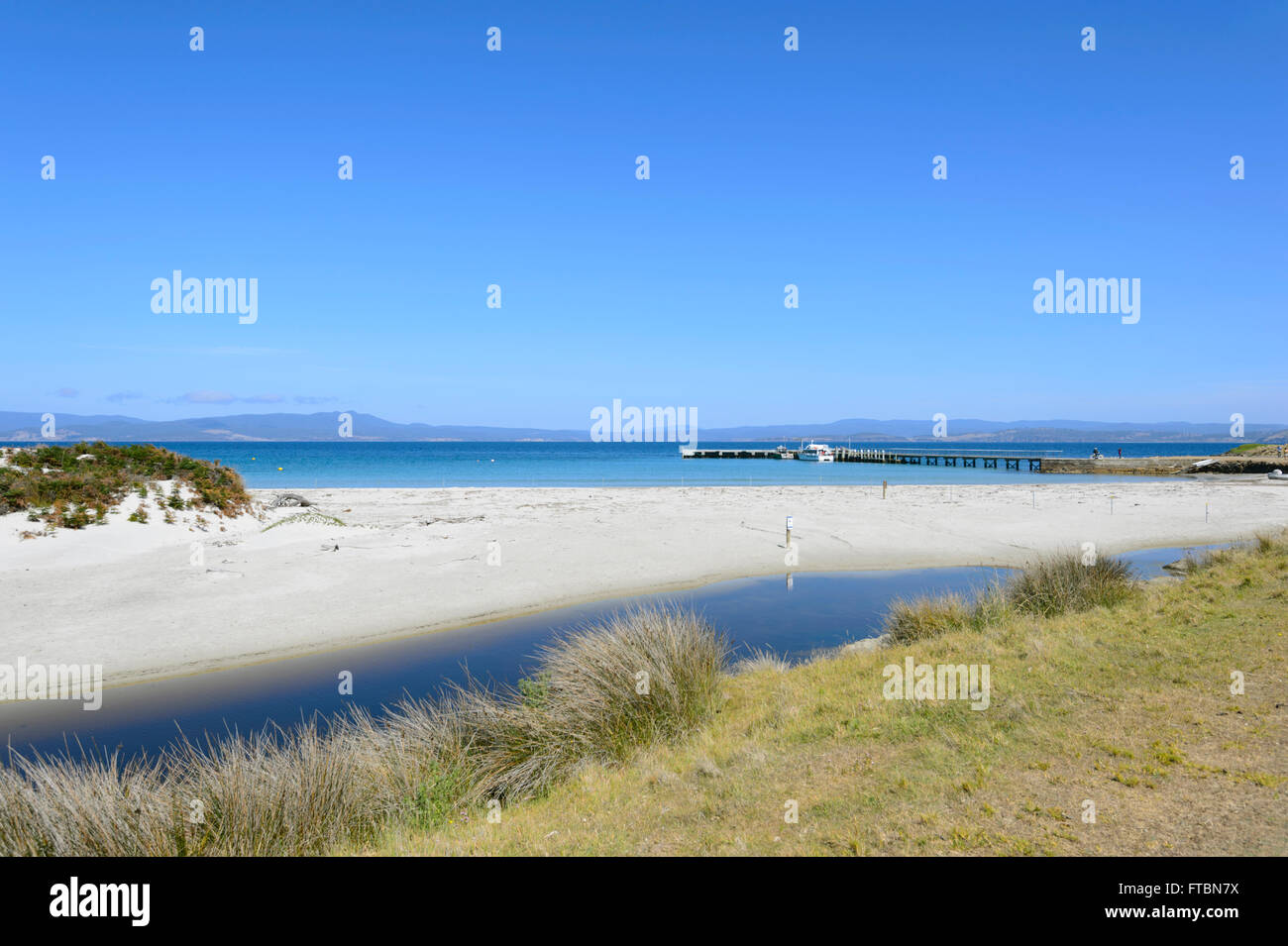 Darlington Jetty, Maria Island National Park, Tasmania, Australia Stock ...