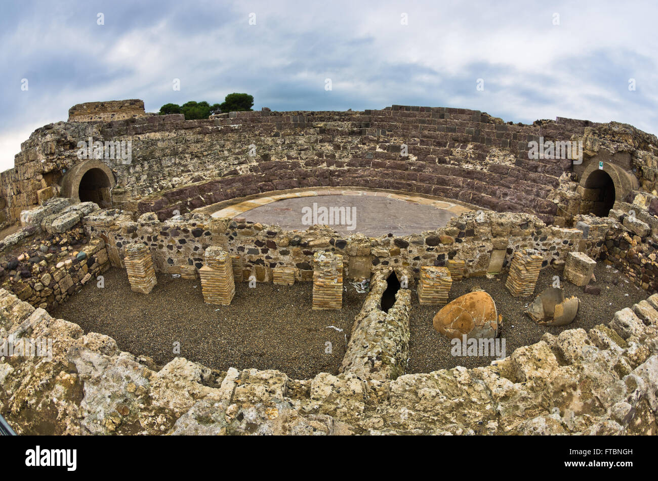 Ruins of old roman city of Nora, island of Sardinia Stock Photo - Alamy