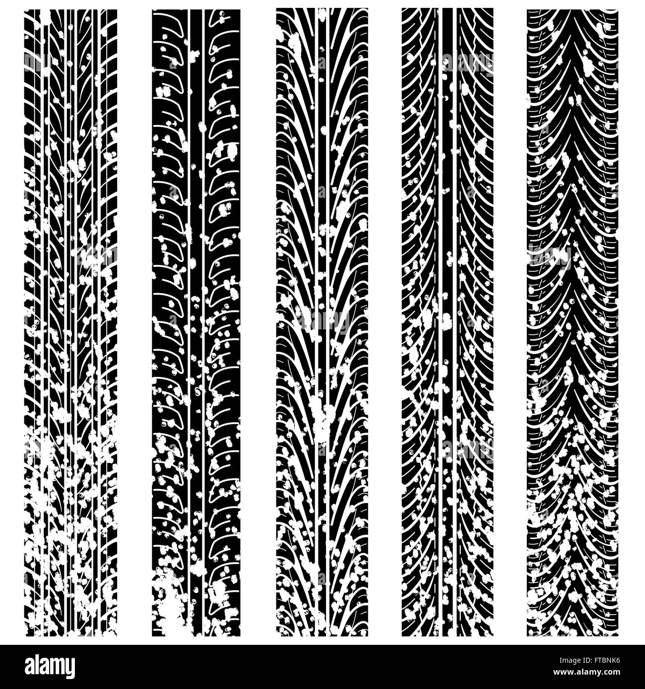 Set of detailed tire prints Stock Vector Images - Alamy