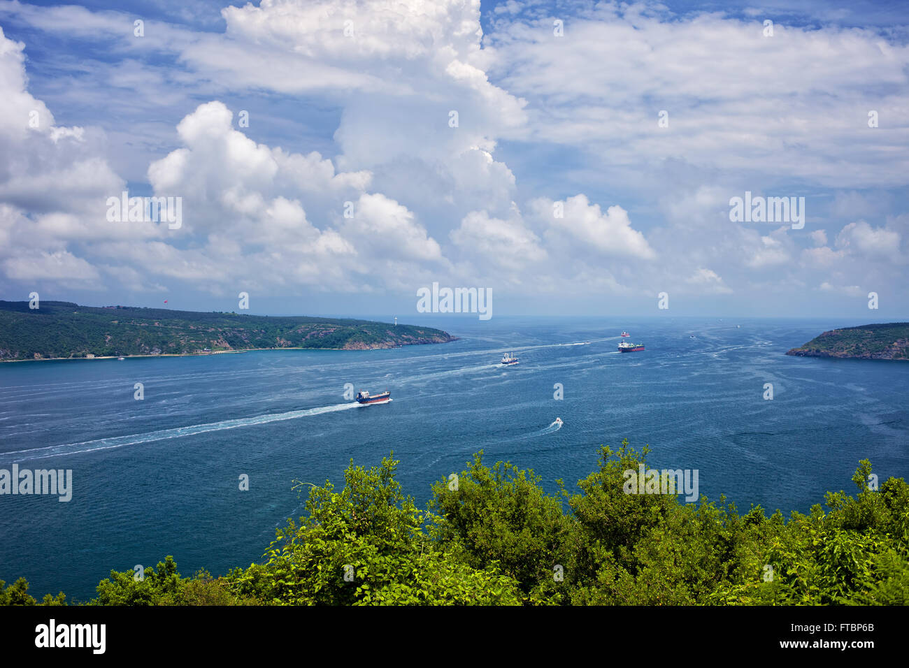 Bosphorus Strait enters Black Sea, Turkey Stock Photo - Alamy