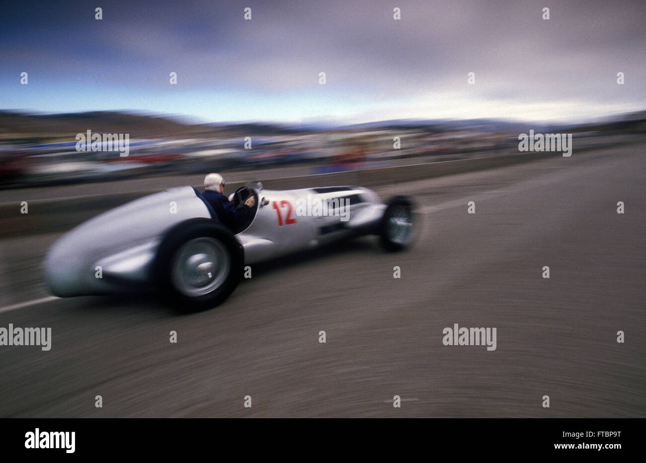 Herman Lang driving a 1937 Mercedes-Benz W125 Silver Arrow's Grand Prix ...