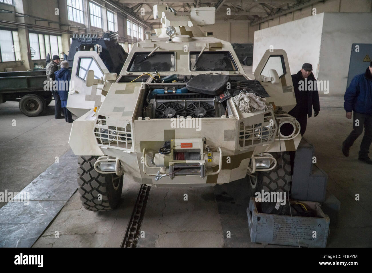 A Dozor-B armoured personnel carrier under manufacture at the Lviv ...
