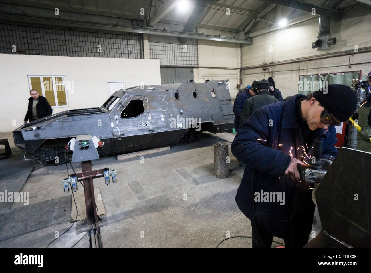 Dozor-B armoured personnel carriers are seen being manufactured at the ...
