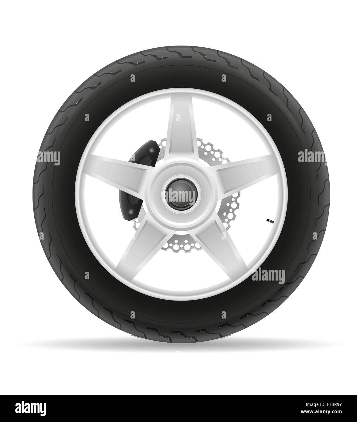 motorcycle wheel tire from the disk vector illustration isolated on ...