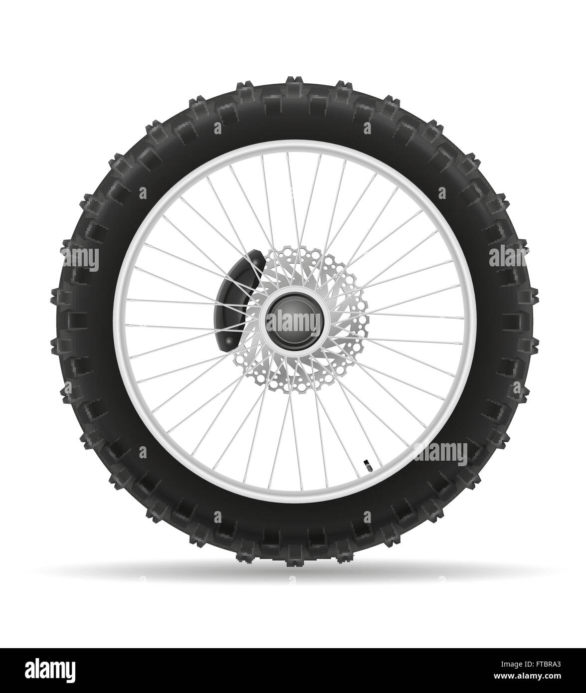 motorcycle wheel tire from the disk vector illustration isolated on ...