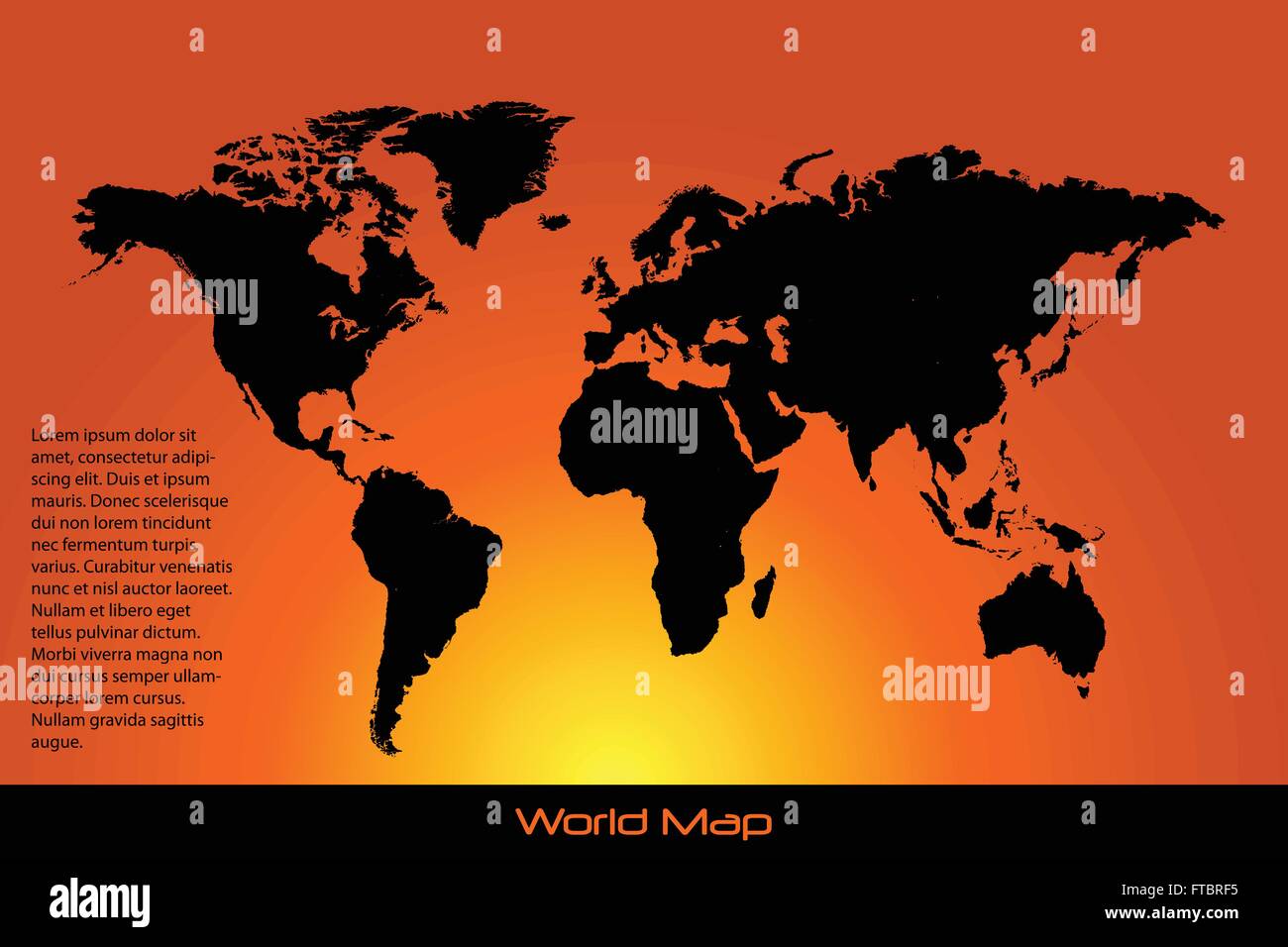 World Map Sunset Illustration Stock Vector Image & Art - Alamy