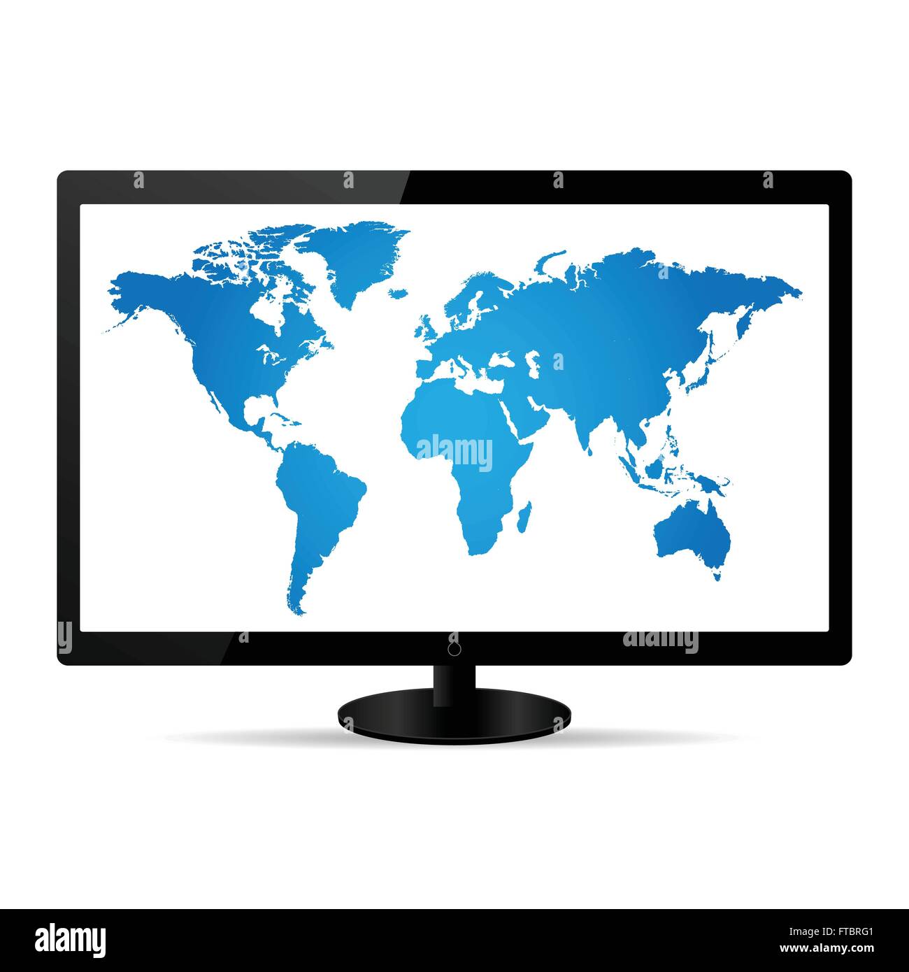 Map on monitor hi-res stock photography and images - Alamy