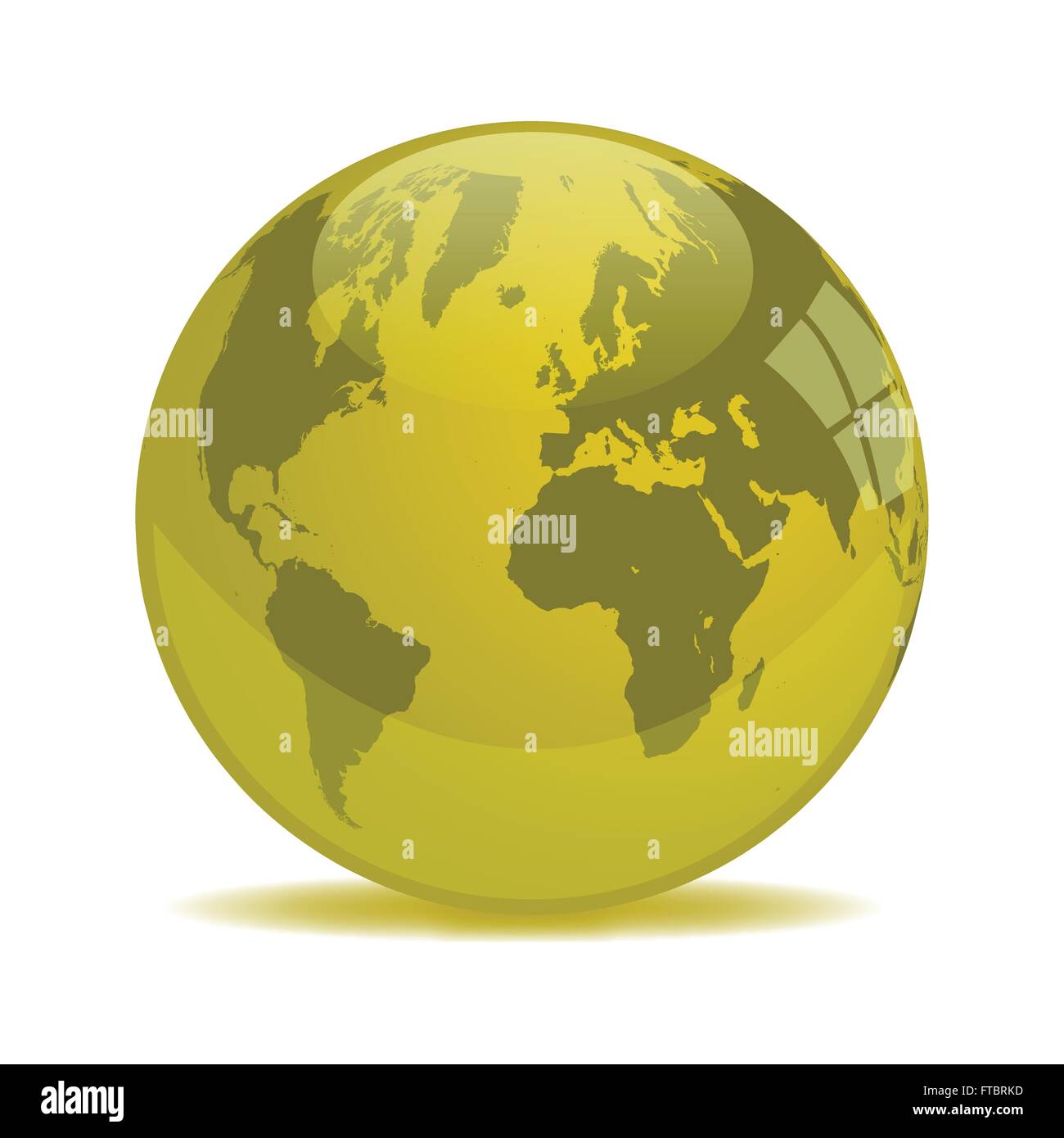 Yellow Earth Glass Orb Stock Vector Image & Art - Alamy