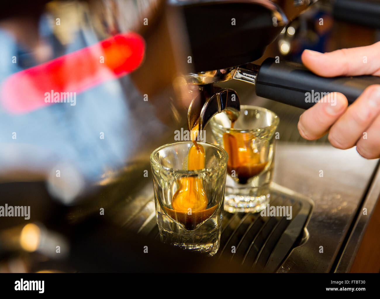 Espresso machine commercial hi-res stock photography and images - Alamy