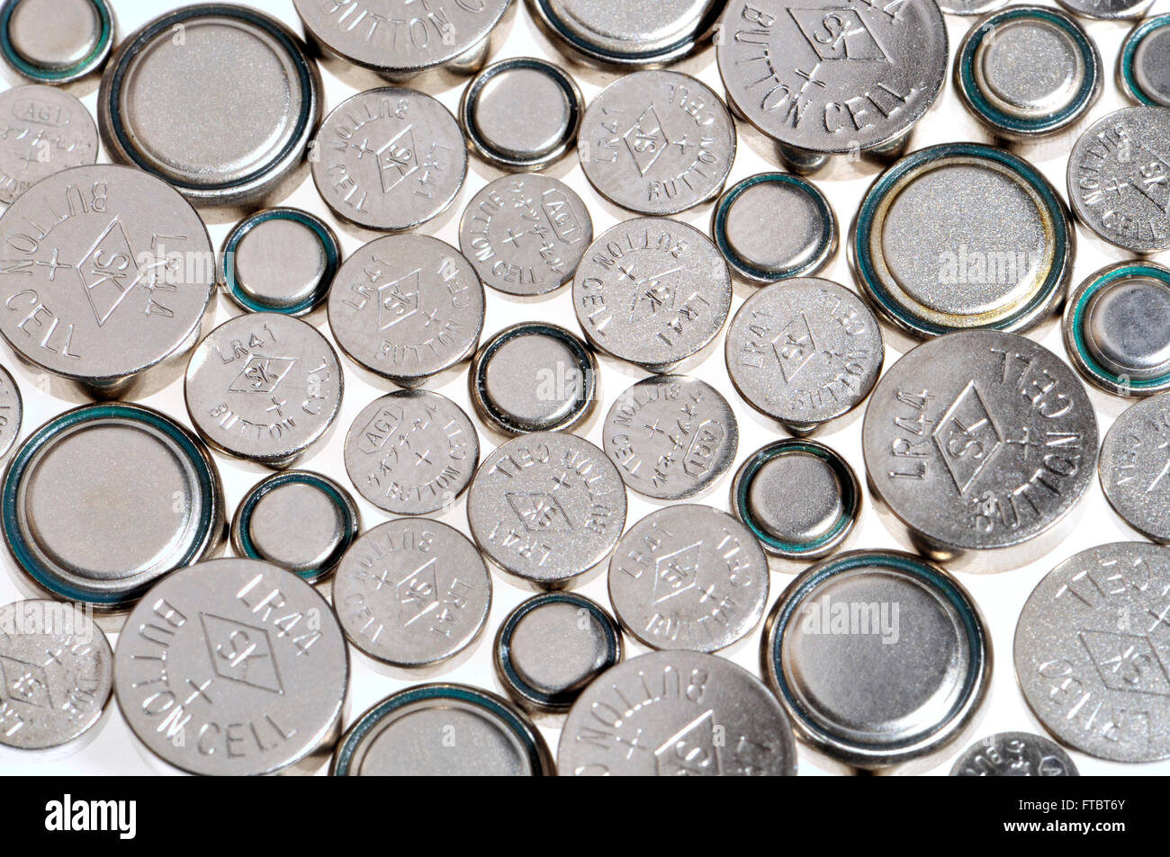 Button cell batteries for electronic devices - various sizes Stock ...