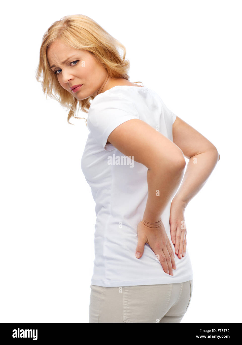 Backache woman hi-res stock photography and images - Alamy